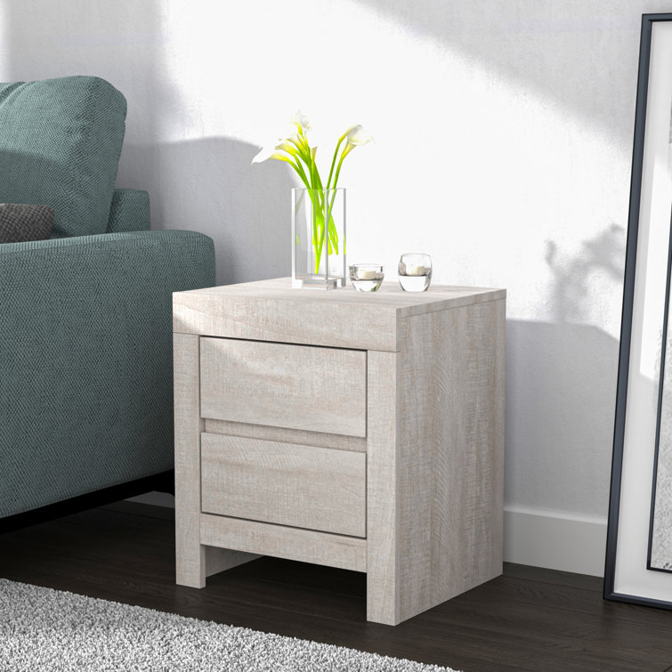Ebern Designs Ellani Cubbot 2 Drawer Bedside Table & Reviews | Wayfair.co.uk